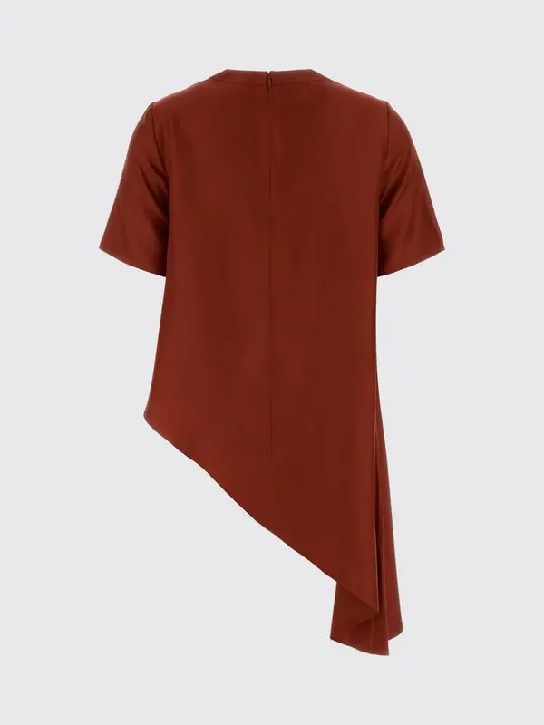 Loulou De Saison Silk Asymmetric Top - Red