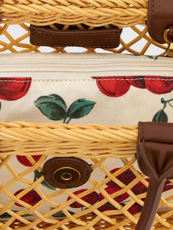 TWINSET Woven Rattan Bag