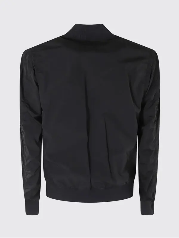 C.P. COMPANY Nylon Bomber Jacket With Logo - Black