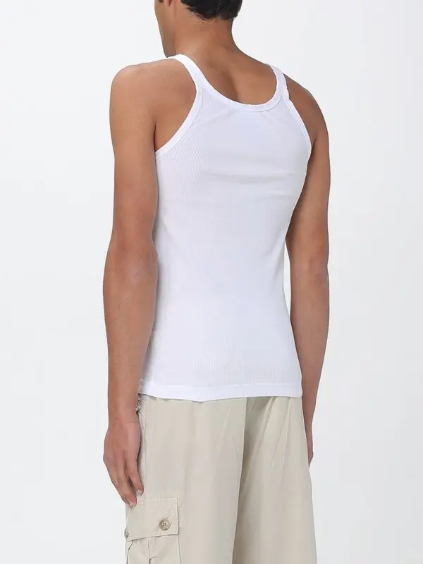 Dolce & Gabbana Cotton Tank Top With Logo - White