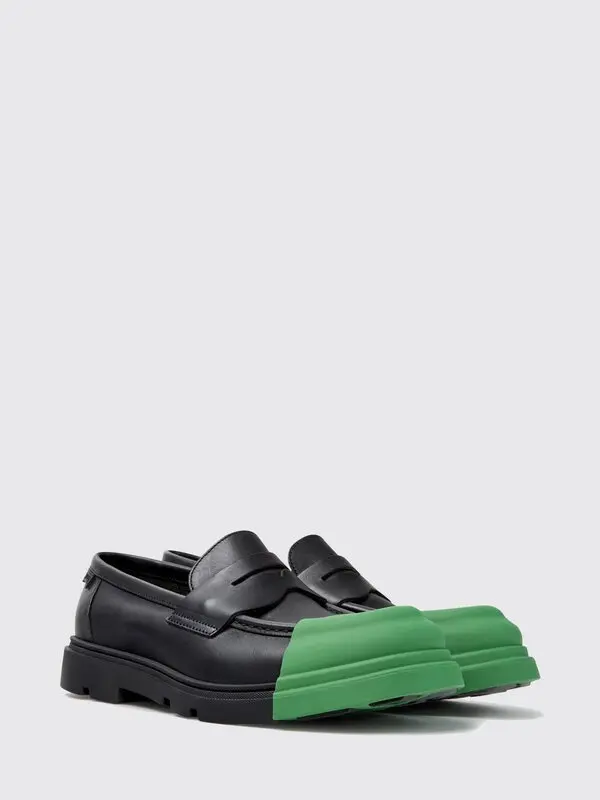 Camper Bi Junction Loafers In Smooth Calf Leather With Notched Sole