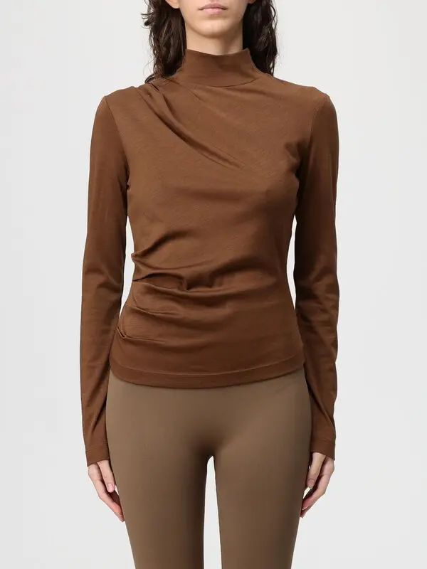 Max Mara Long Sleeve Draped Turtleneck