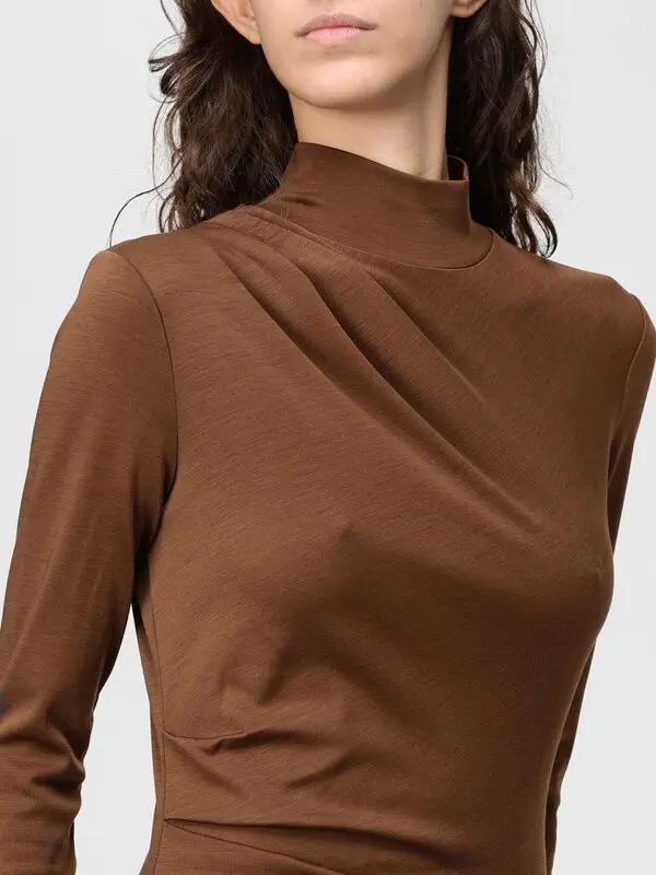 Max Mara Long Sleeve Draped Turtleneck