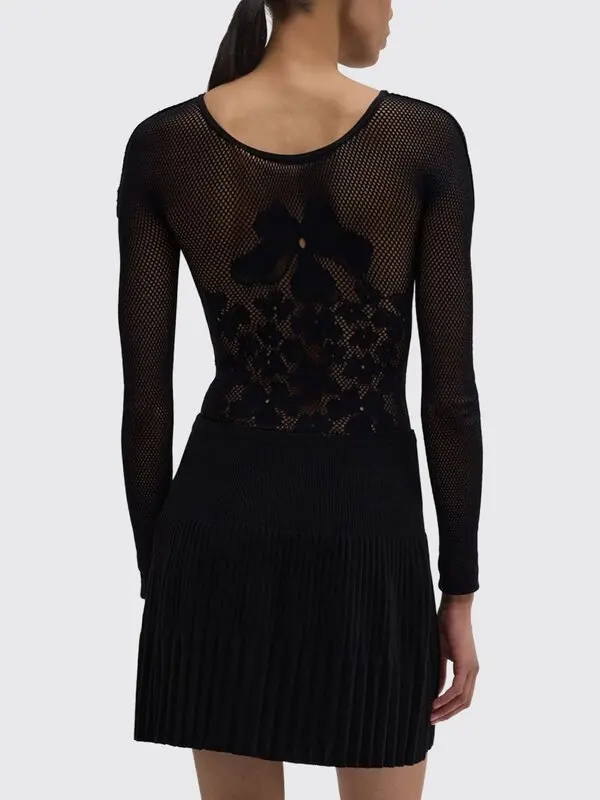 MARGHERITA MACCAPANI Sheer Floral Mesh Bodysuit