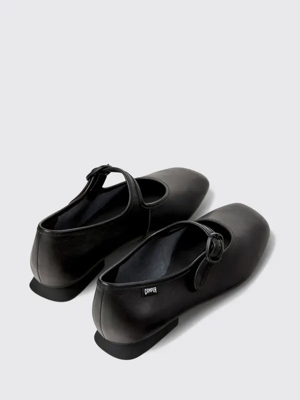 Camper Casi Myra Smooth Leather Mary Jane Flats - Black