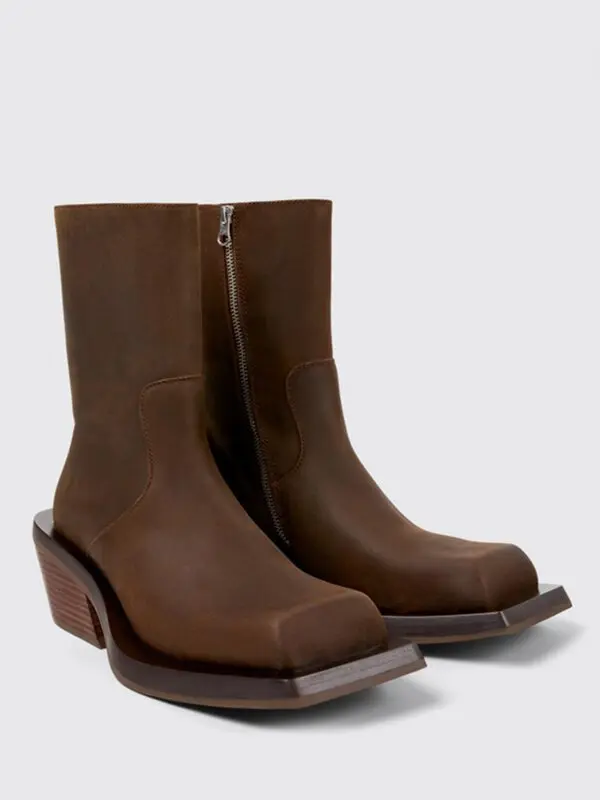 Camper Ankle Boots With Zip Closure