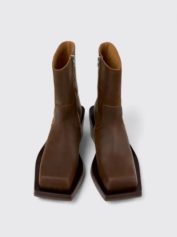 Camper Ankle Boots With Zip Closure