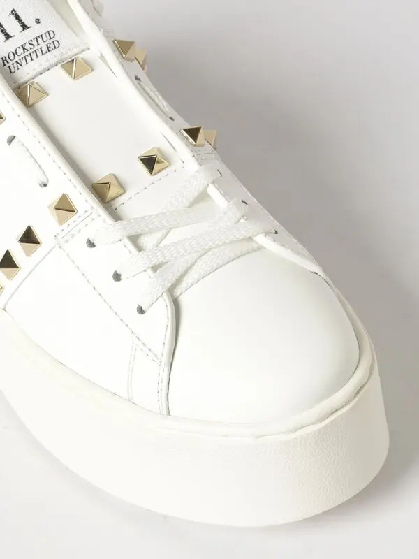 Valentino Garavani Rockstud Untitled Platform Leather Sneakers