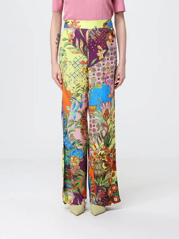 Liu Jo Graphic Print Satin Palazzo Trousers