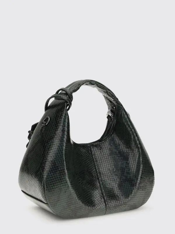 GANNI Recycled Polyester Blend Python Print Hobo Bag