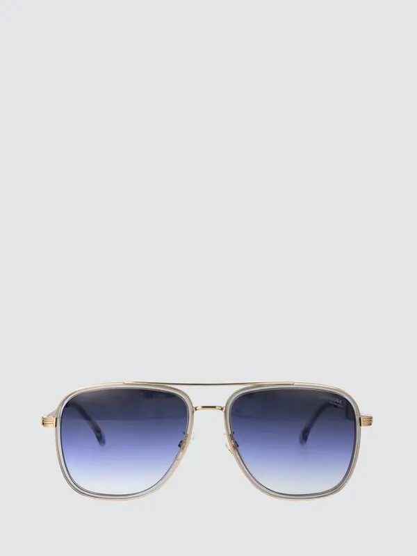 Carrera Eyewear Rectangular Metal Aviator Sunglasses With Double Bridge - Grey