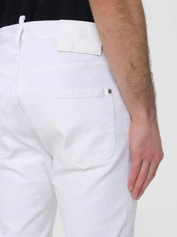 Dsquared2 Dyed Teddy Stretch Denim Jeans - White