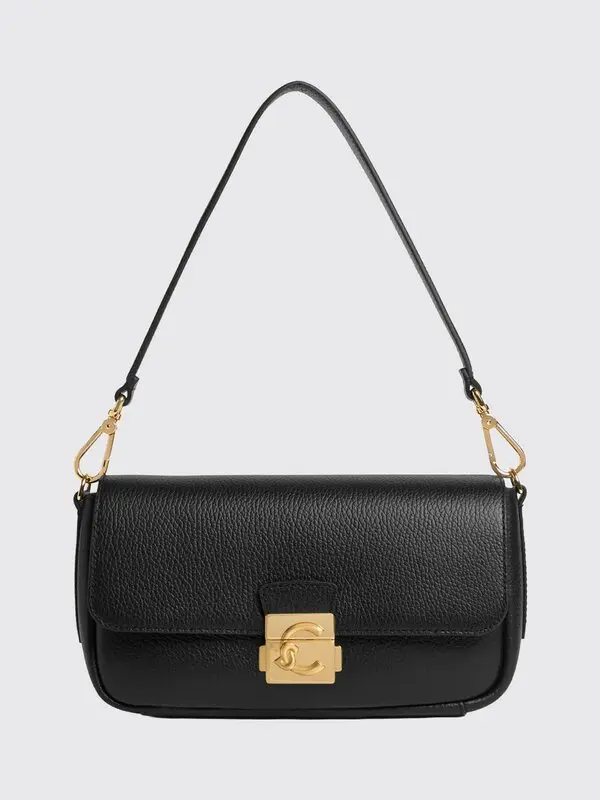COCCINELLE Shoulder Bag With Gold Tone Clasp - Black
