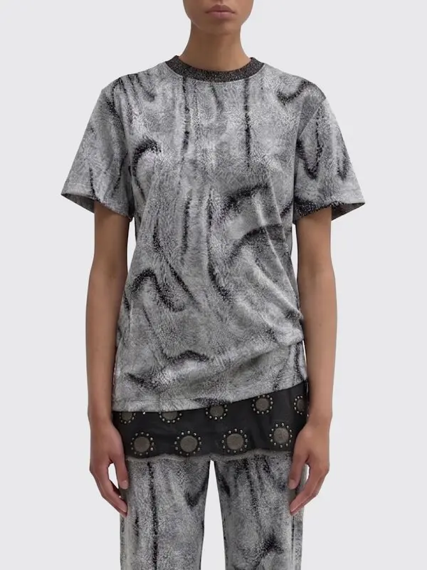 MARGHERITA MACCAPANI Viscose T-shirt With Abstract Pattern
