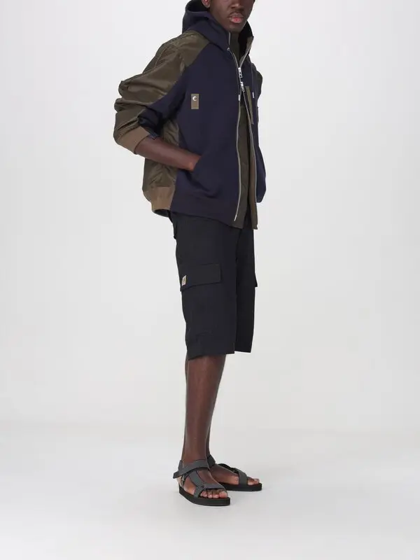 Sacai Cotton Blend Hoodie - Navy