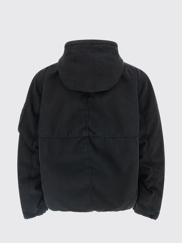 PURPLE BRAND Bomber Jacket With Hood And Shearling Collar