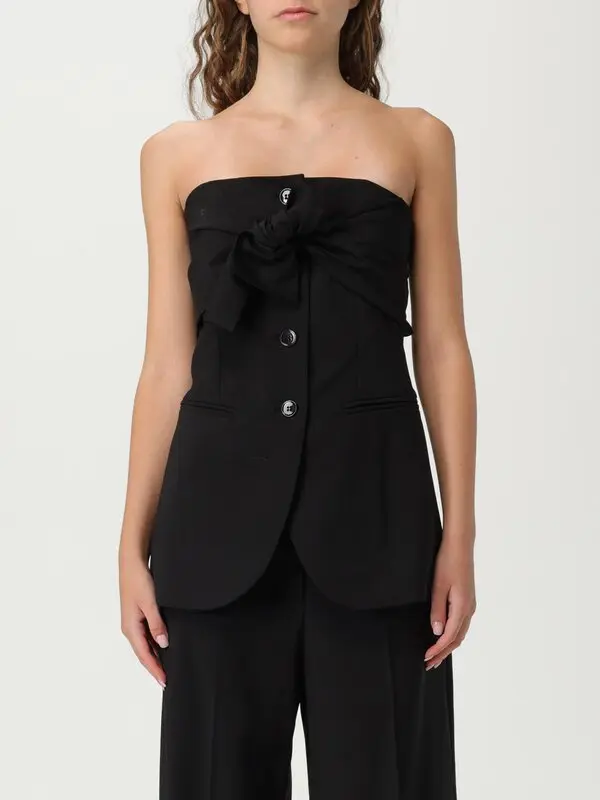 Max Mara Knot Detail Strapless Top