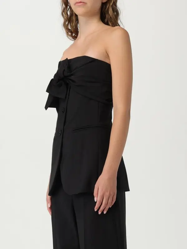 Max Mara Knot Detail Strapless Top