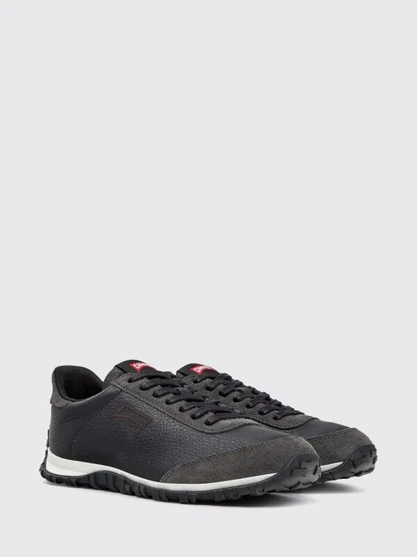 Camper Drift Walk Grained Leather Low Top Sneakers With Vibram Sole