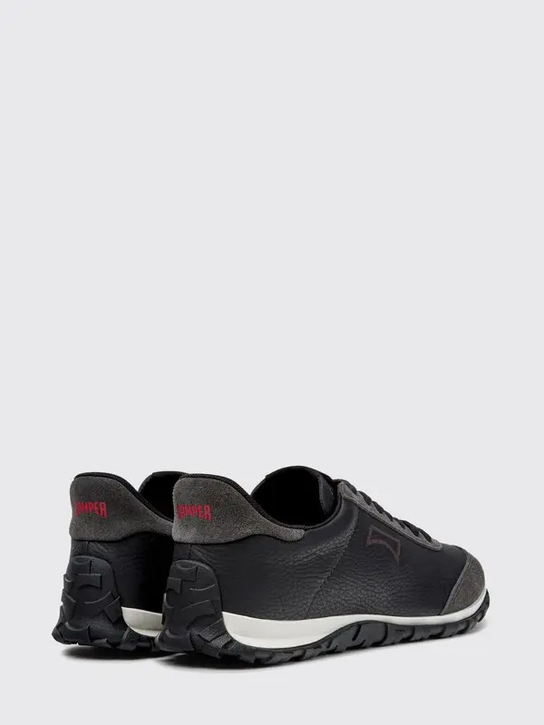 Camper Drift Walk Grained Leather Low Top Sneakers With Vibram Sole