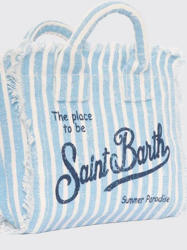 MC2 SAINT BARTH Striped Linen Vanity Bag