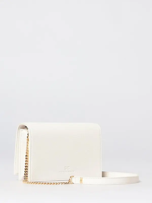 Elisabetta Franchi Grained Faux Leather Bag - White