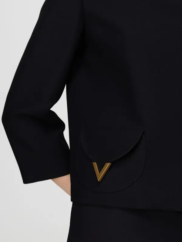 Valentino Garavani Vlogo Wool And Silk Jacket