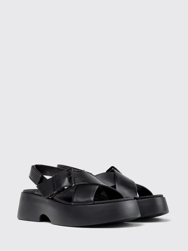 Camper Tasha Leather Platform Sandals