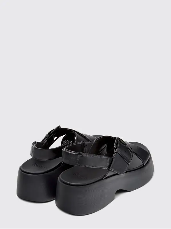 Camper Tasha Leather Platform Sandals