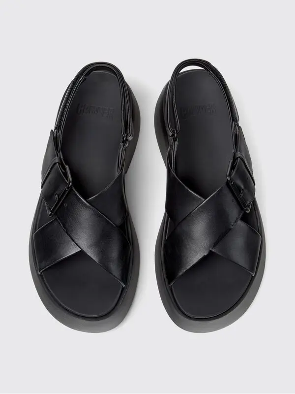 Camper Tasha Leather Platform Sandals