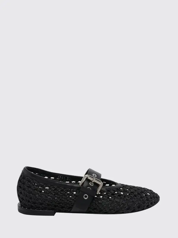 Premiata Crochet Raffia Mary Jane Flats