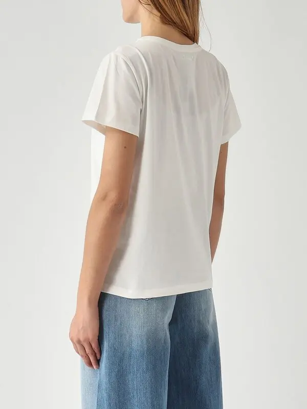 TWINSET Floral Cotton T-shirts - White