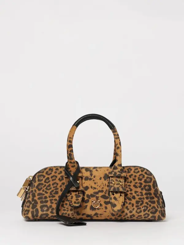 Pinko Animal Print Suede Bag