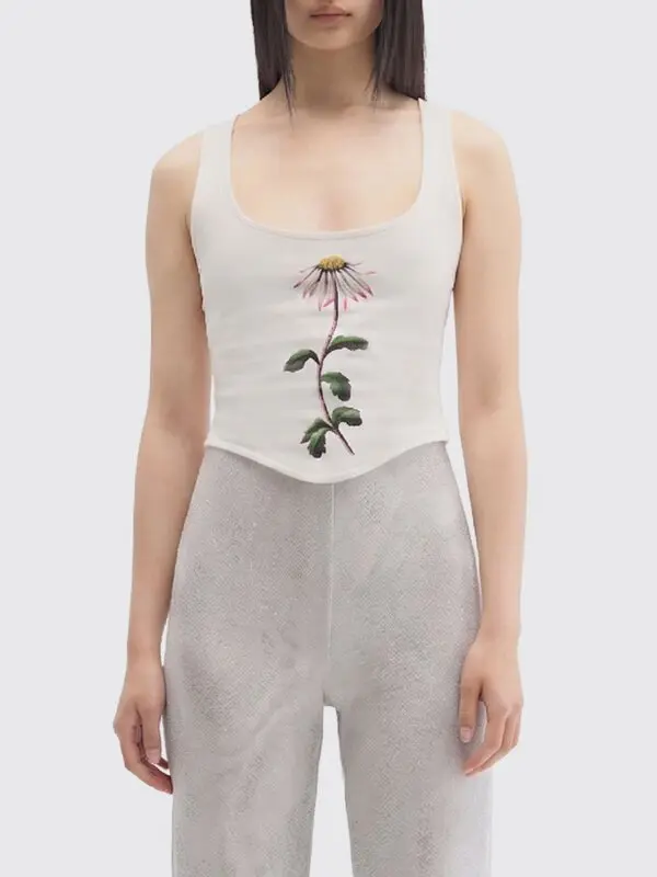 MARGHERITA MACCAPANI Daisy Floral Cotton Corset Top