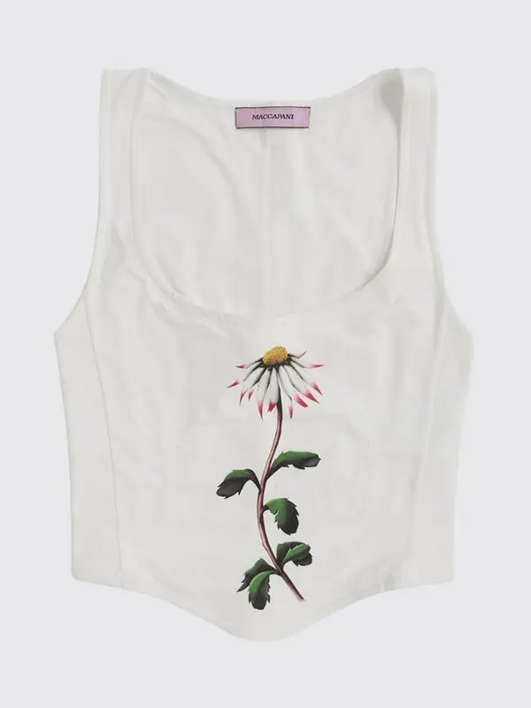 MARGHERITA MACCAPANI Daisy Floral Cotton Corset Top