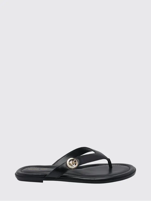 Michael Kors Erin Leather Thong Sandal - Black