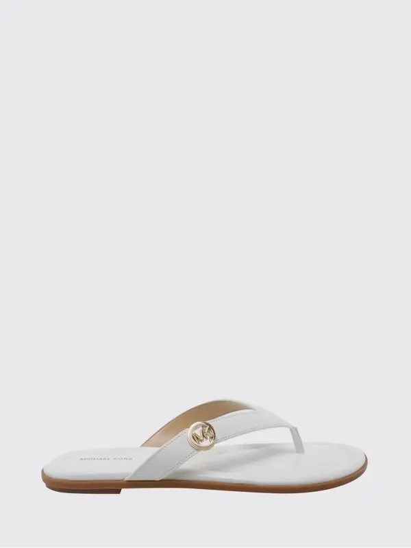 Michael Kors Erin Leather Thong Sandal - White