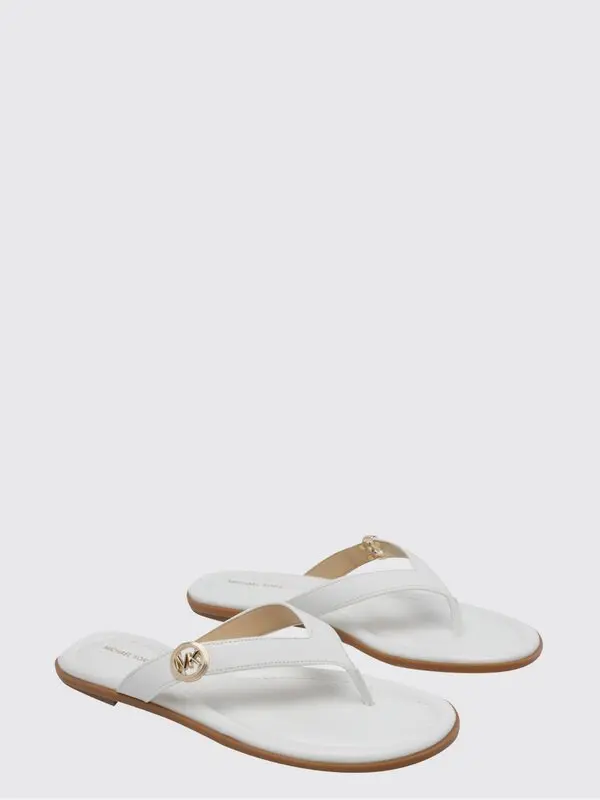 Michael Kors Erin Leather Thong Sandal - White
