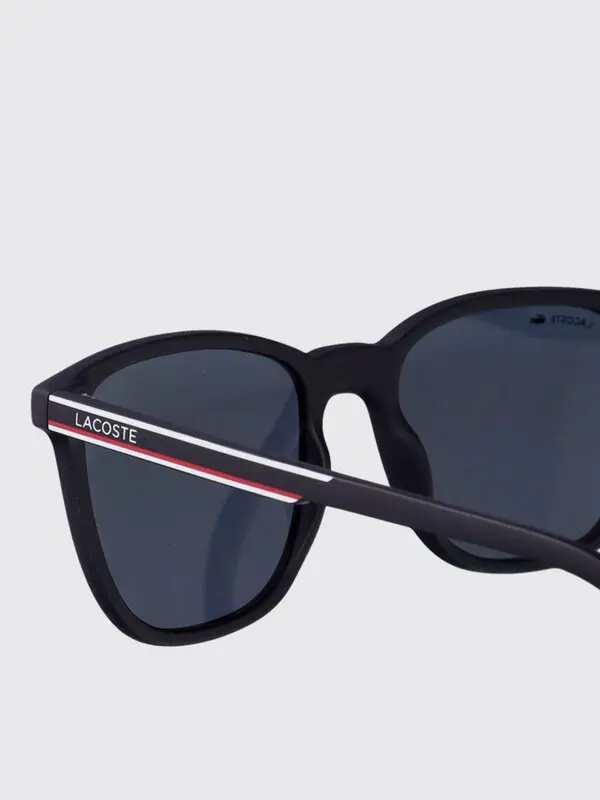 Lacoste Rectangular Frame Aviator Sunglasses In Acetate With Dark Lenses