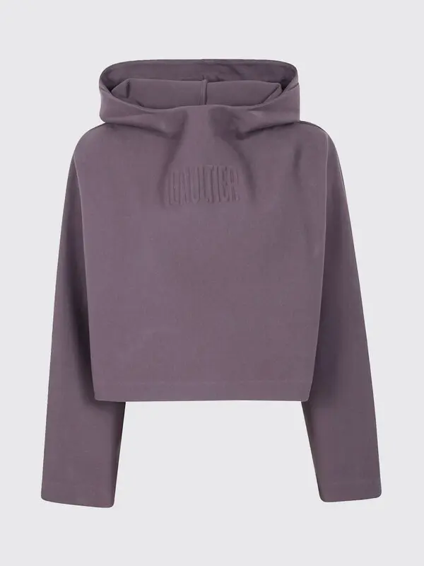 JEAN PAUL GAULTIER Cropped Hoodie With Debossed Logo