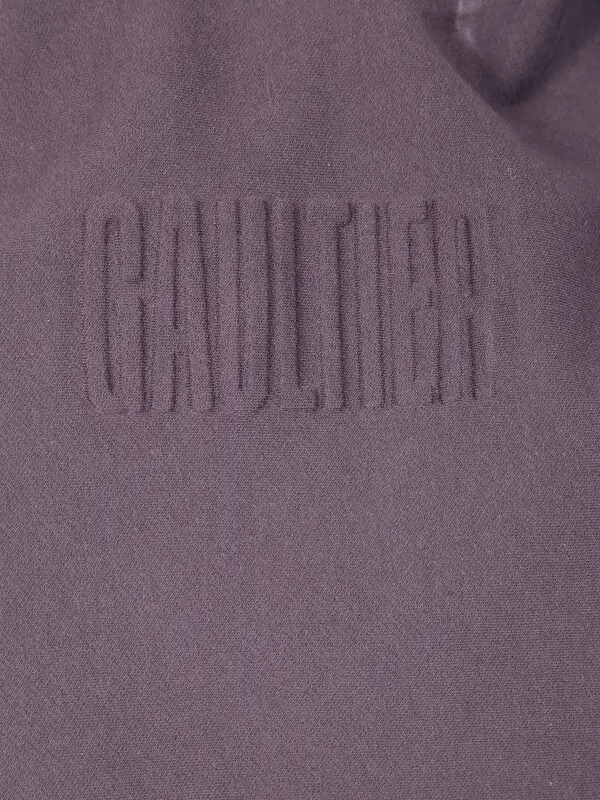 JEAN PAUL GAULTIER Cropped Hoodie With Debossed Logo