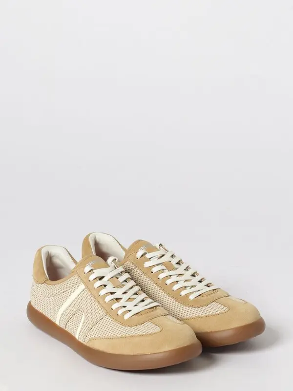 Camper Pelotas Soller Lyocell And Suede Lace-up Sneakers - Brown