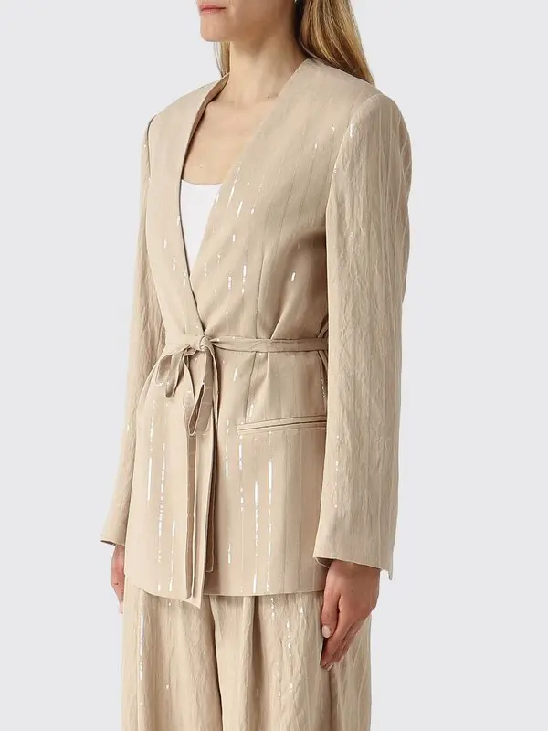 MEIMEIJ Viscose Robe Blazer With Sequins