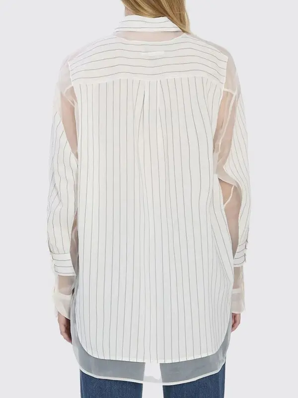 JEAN PAUL GAULTIER Striped Shirt With Sheer Paneling
