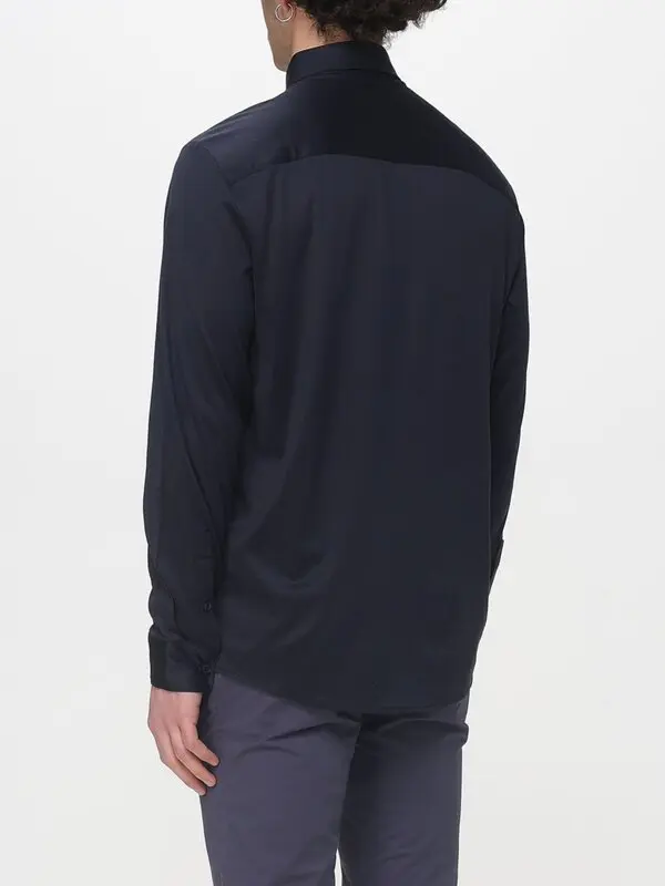 Emporio Armani Cotton Blend Shirt - Navy