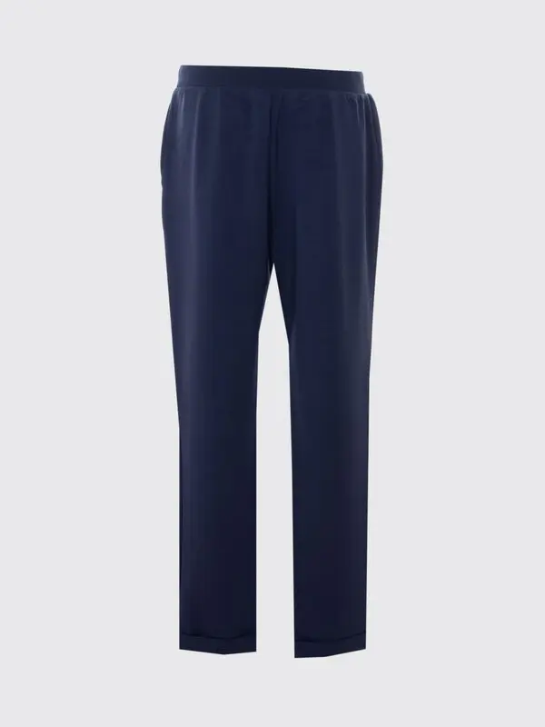 Liu Jo Modal Blend Jogging Trousers With Rhinestone Logo - Blue