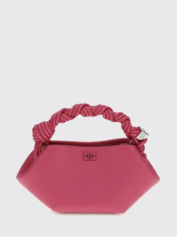 GANNI Grained Recycled Leather Blend Mini Bow Bag