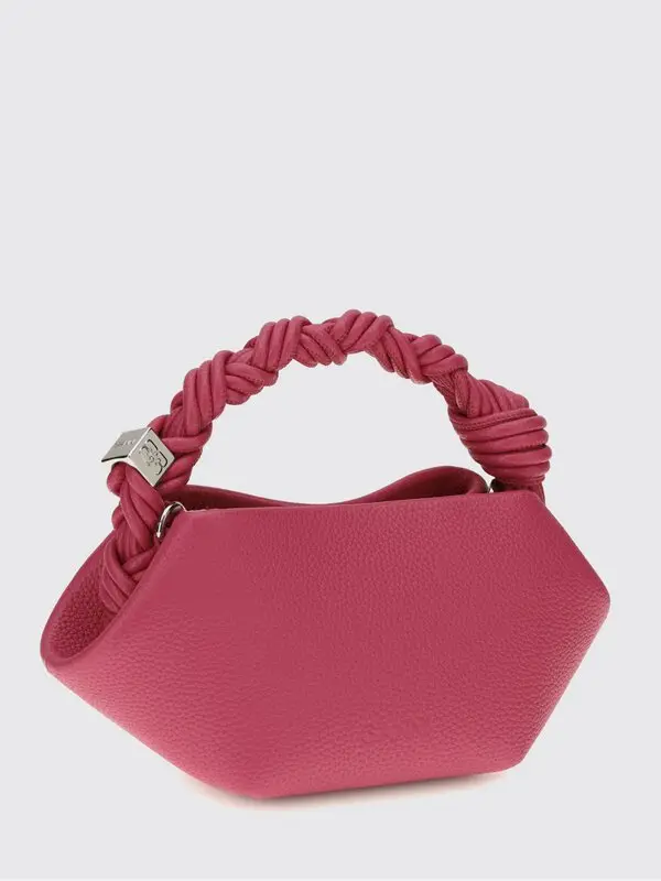GANNI Grained Recycled Leather Blend Mini Bow Bag