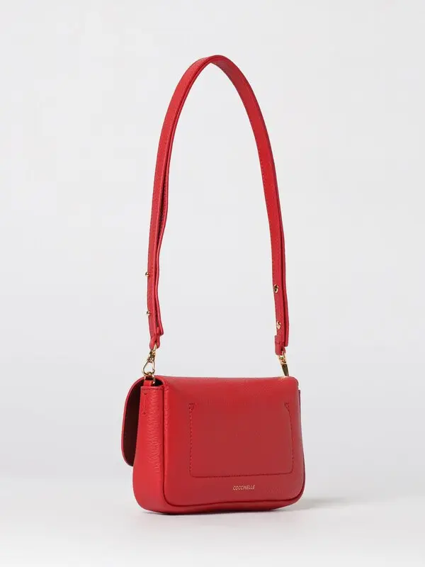 COCCINELLE Textured Leather Mini Bag - Red