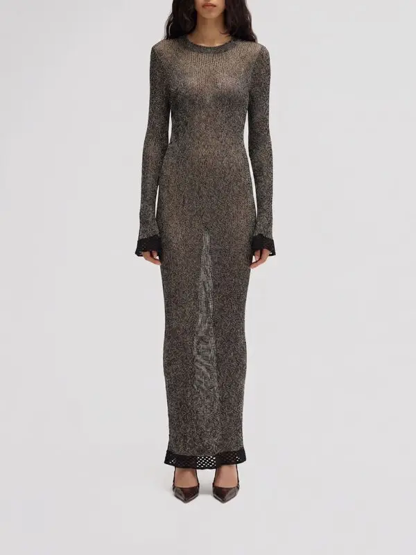 MARGHERITA MACCAPANI Sara Long Dress In Cotton Blend Knit